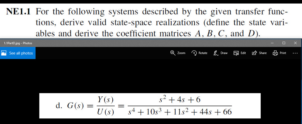 Solved NE1.1 For the following systems described by the | Chegg.com
