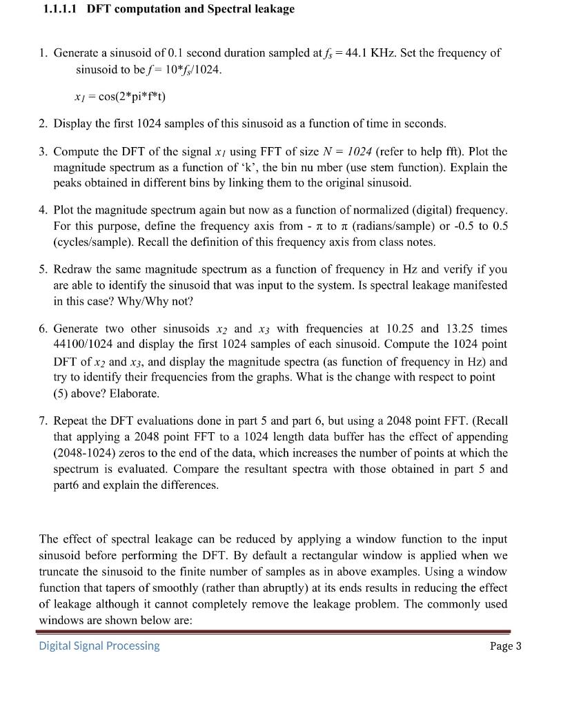 Solved Lab7 Dft Spectral Leakage Block Convolution Using