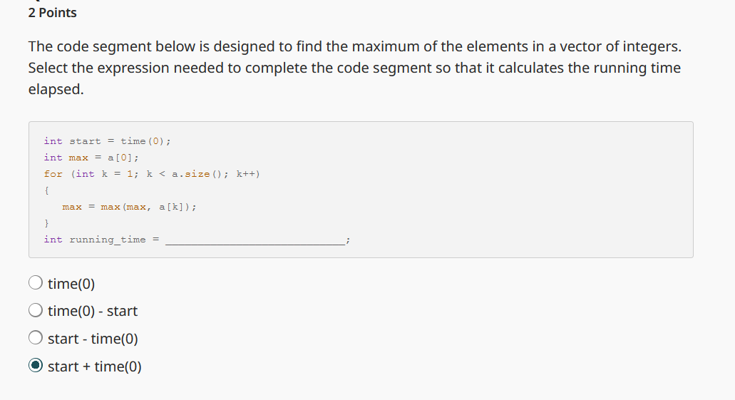 Solved Q43 2 Points Describe An Onlogn Algorithm For 
