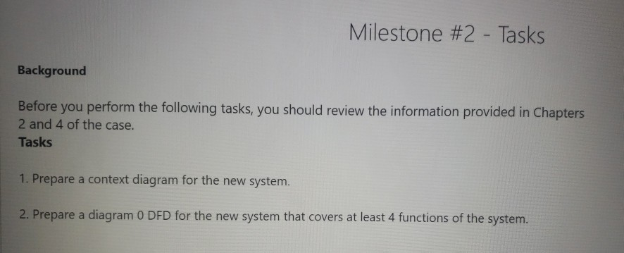 Solved Milestone #2 - Tasks Background Before you perform | Chegg.com