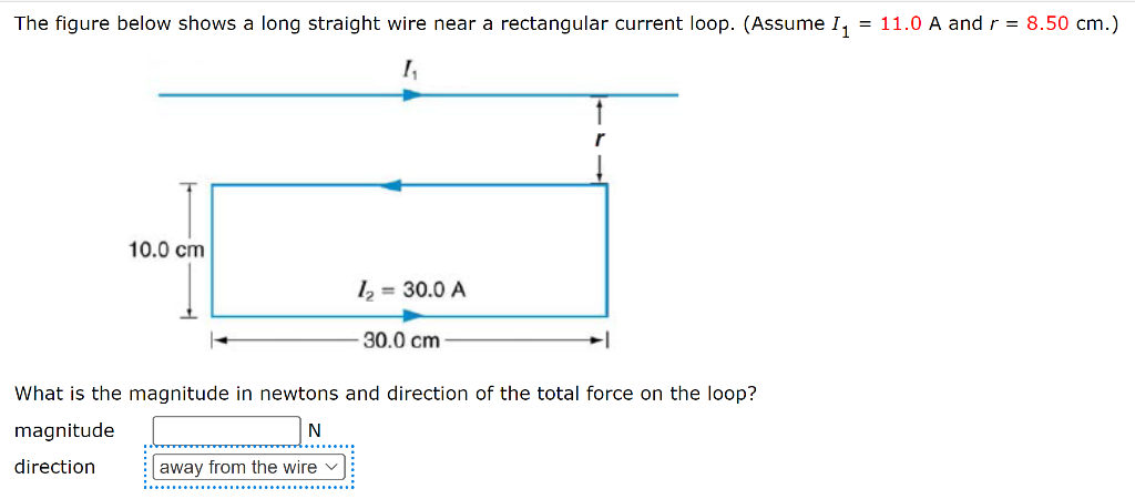 Solved The figure below shows a long straight wire near a | Chegg.com