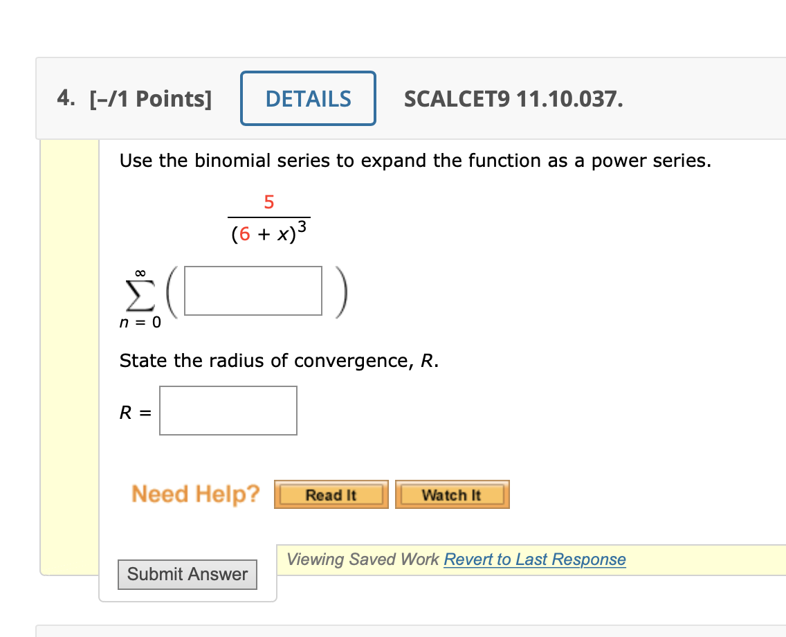 Solved Use the binomial series to expand the function as a | Chegg.com