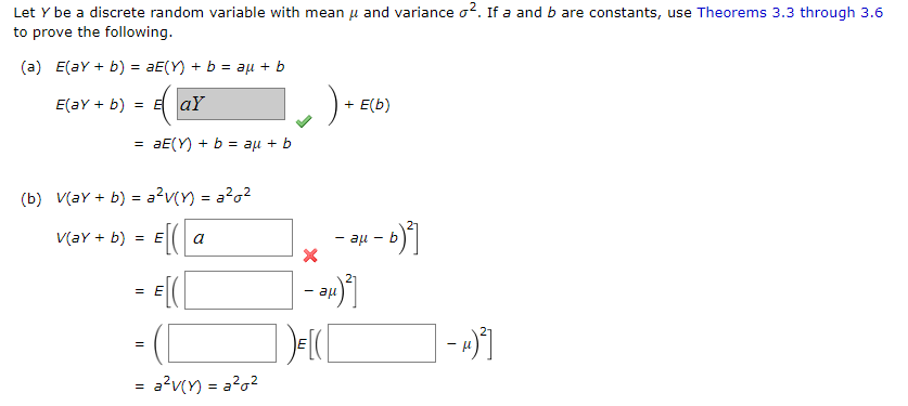 Let Y be a discrete random variable with mean μ and | Chegg.com