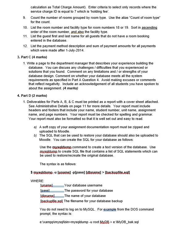 ITICT107A Introduction to Databases Group Assignment | Chegg.com