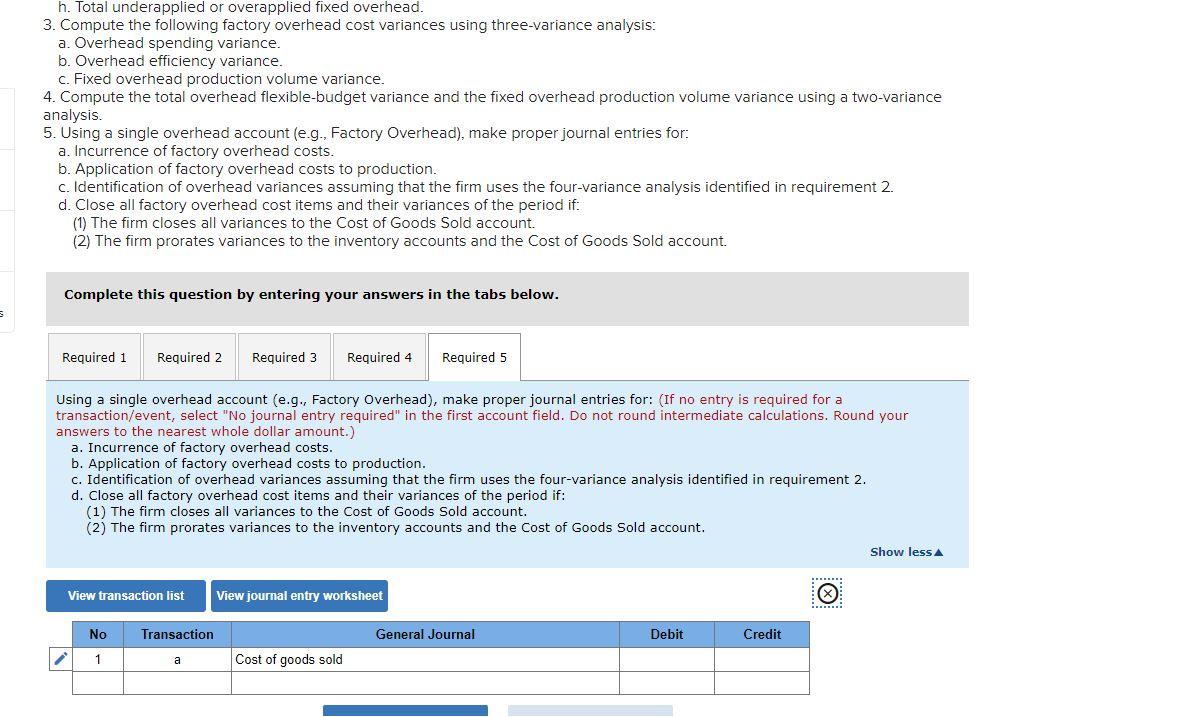 Solved Simpson Manufacturing has the following standard cost | Chegg.com