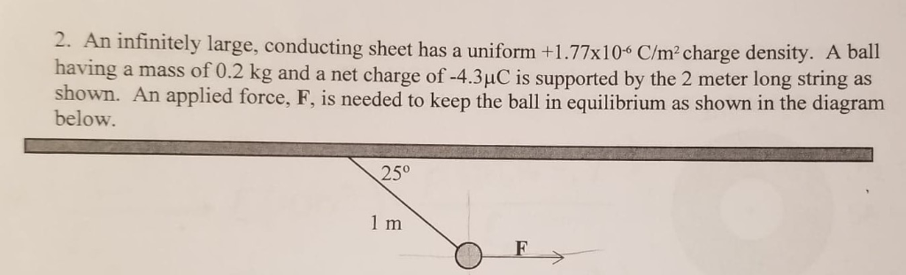 Solved An infinitely large, conduction sheet has a uniform | Chegg.com