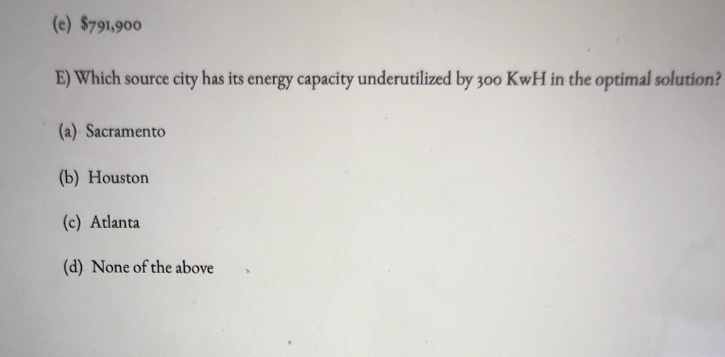 A B I с D E Optimal Decision Variable Values | Chegg.com