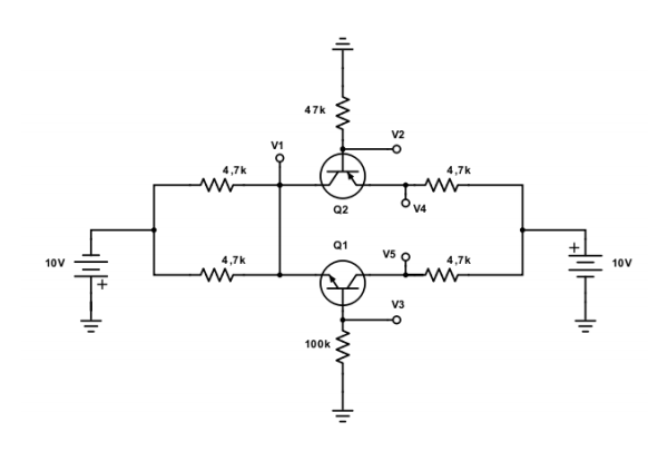 Solved Calculate the voltages V1, V2, V3, V4 and V5 assuming | Chegg.com