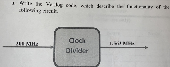 Solved a. Write the Verilog code, which describe the | Chegg.com