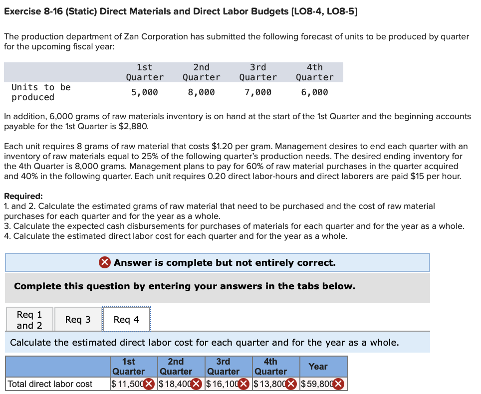 Solved Exercise 8-16 (Static) Direct Materials and Direct | Chegg.com