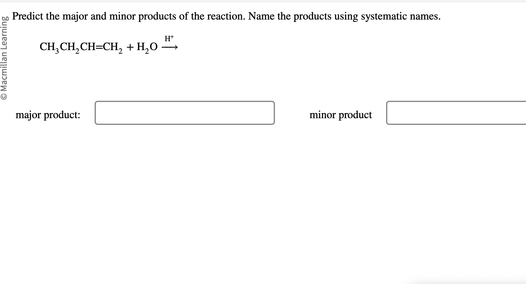 Solved Predict the major and minor products of the reaction. | Chegg.com