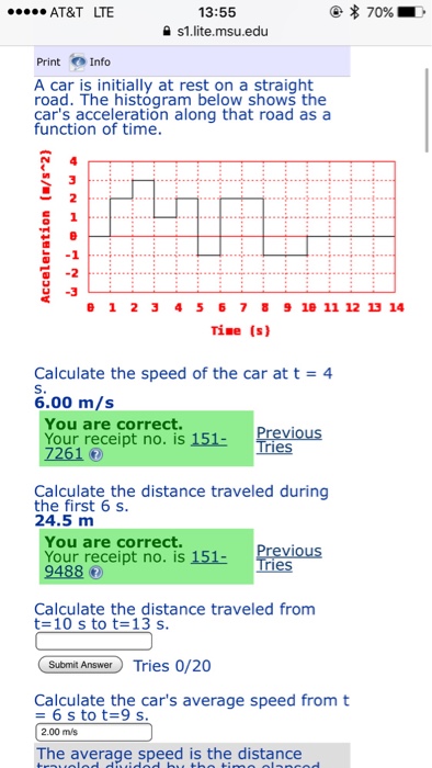 Solved A car is initially at rest on a straight road. The | Chegg.com