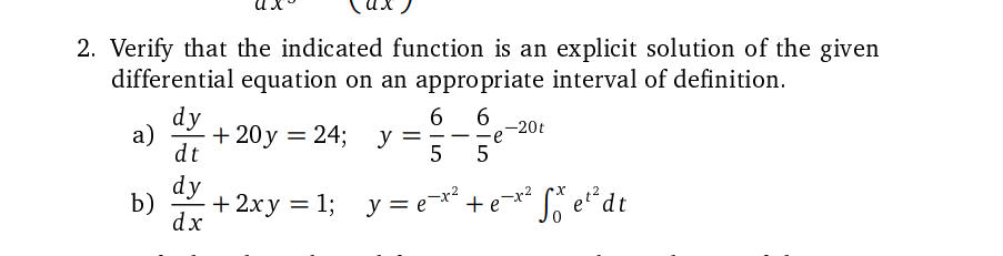 Solved Verify that the indicated function is an explicit | Chegg.com
