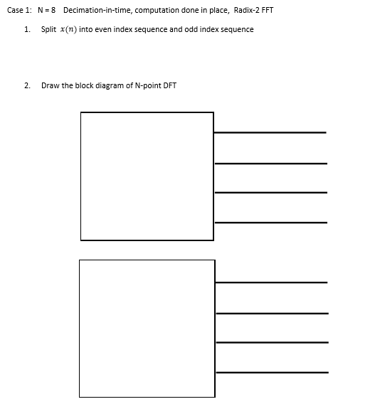 Solved Case 1: N=8 Decimation-in-time, computation done in | Chegg.com
