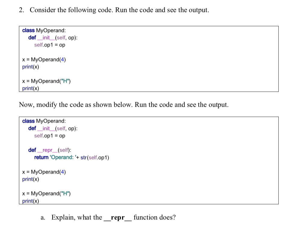 Solved 2. Consider the following code. Run the code and see | Chegg.com