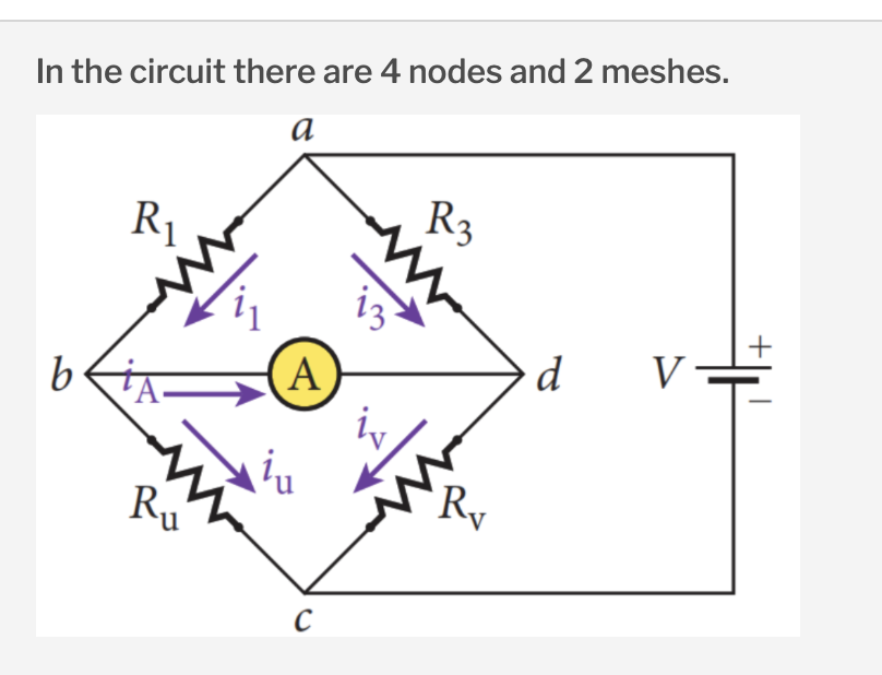 Solved In the circuit there are 4 nodes and 2 meshes. | Chegg.com