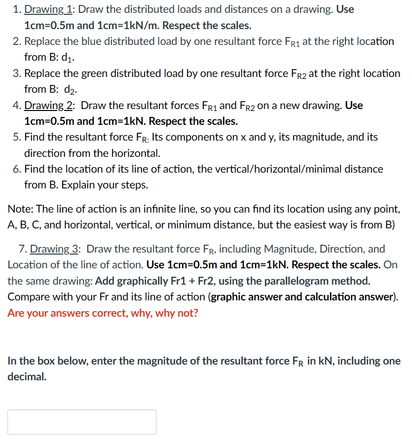Solved A structure is submitted to two distributed loads: | Chegg.com