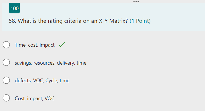 Solved What is the rating criteria on an X-Y Matrix? (1 | Chegg.com