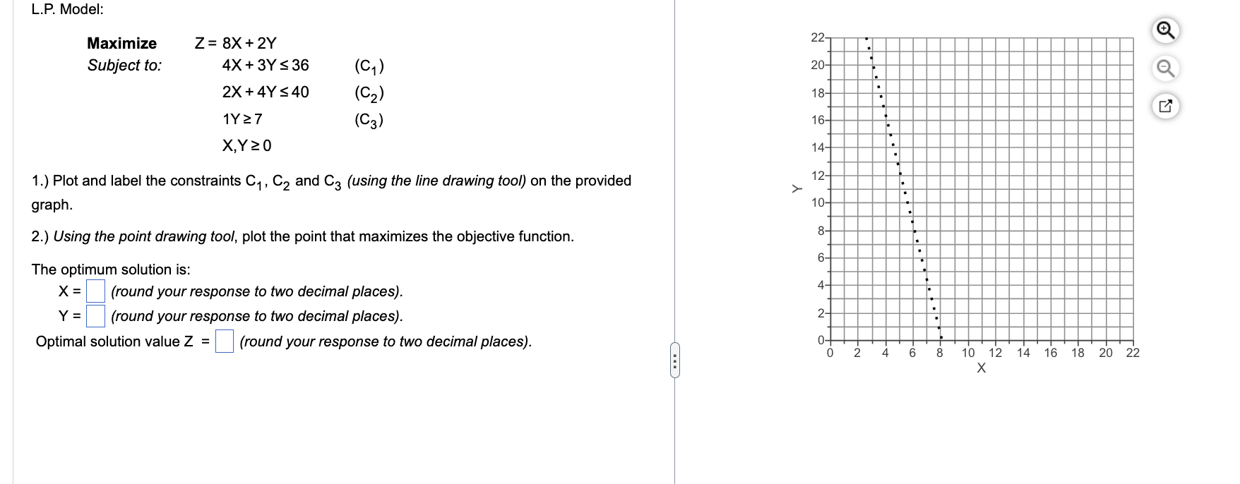 Solved 1.) Plot and label the constraints C1,C2 and C3 | Chegg.com