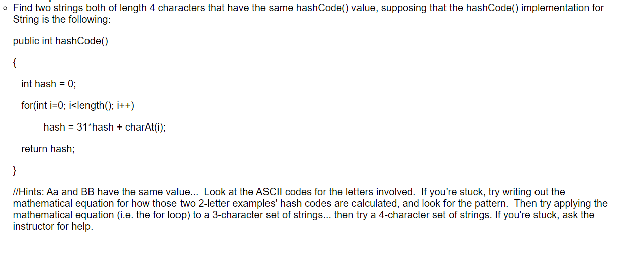 Solved o Find two strings both of length 4 characters that | Chegg.com