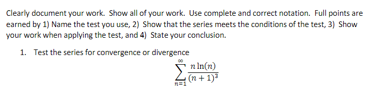 Solved Clearly document your work. Show all of your work. | Chegg.com