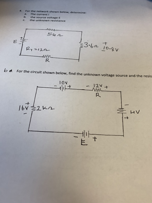 Solved 4. For the network shown below, determine: a. The | Chegg.com