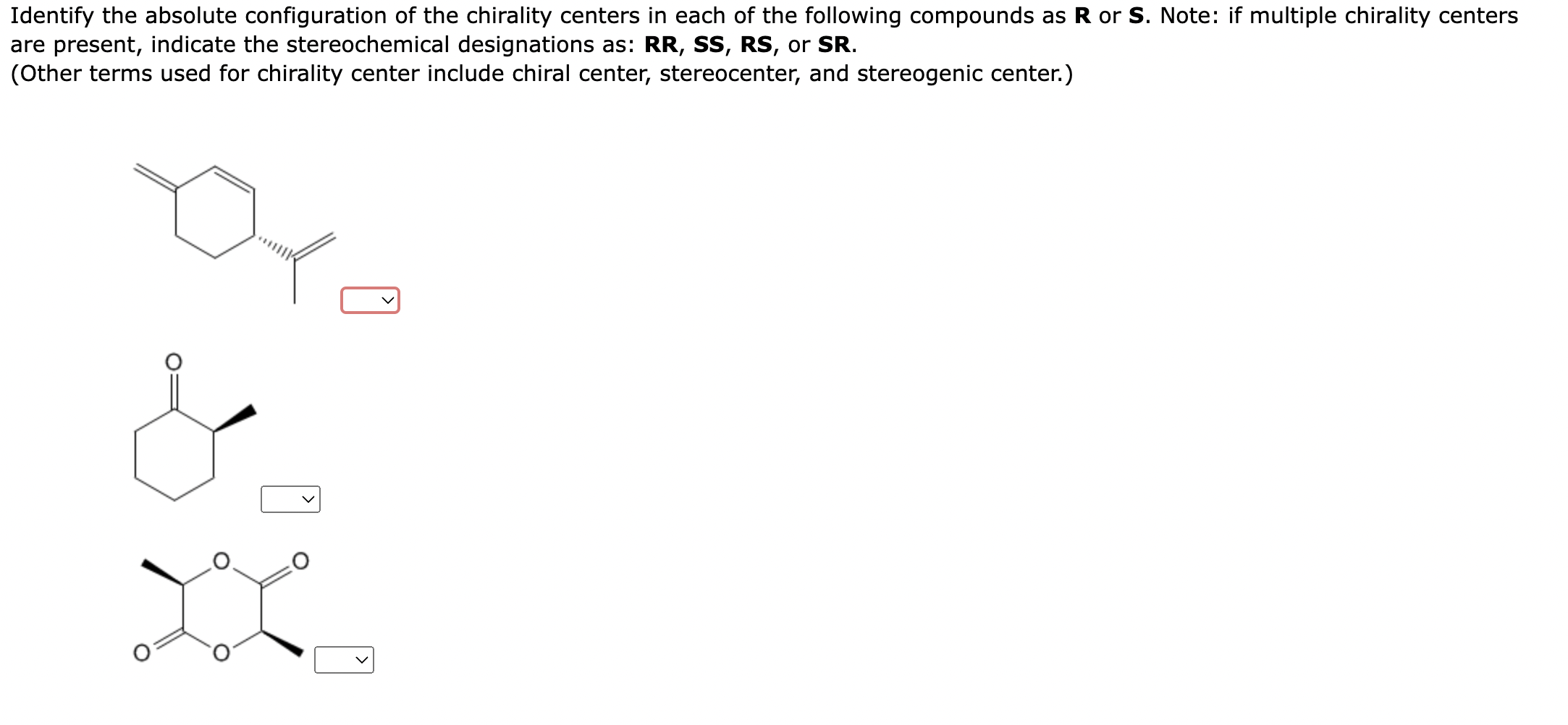 Solved Identify the absolute configuration of the chirality | Chegg.com