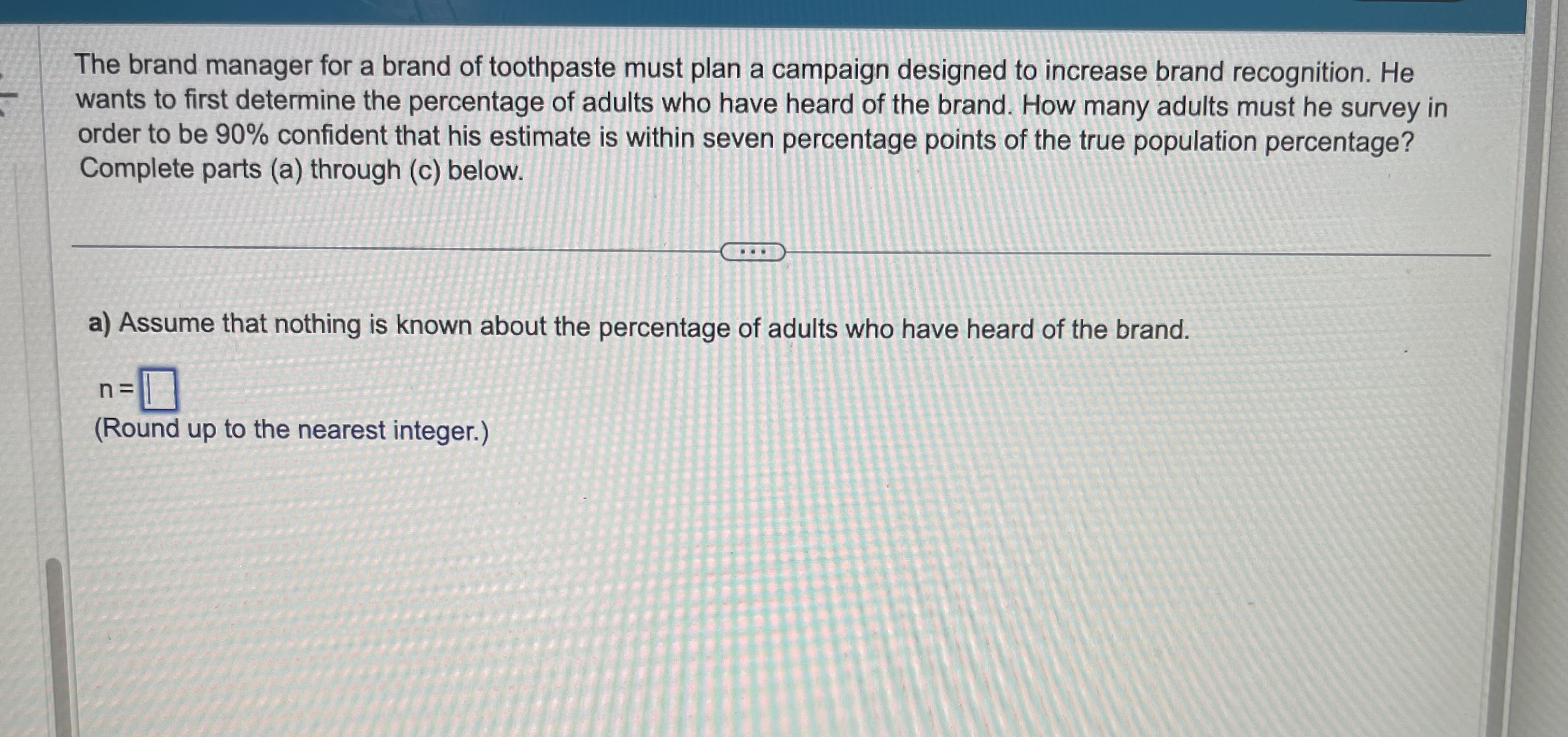 Solved The brand manager for a brand of toothpaste must plan | Chegg.com