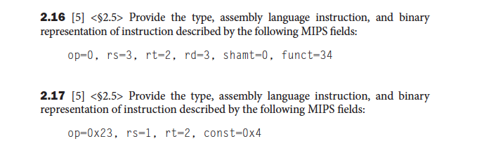 Solved 2.16 [5] Provide the type, assembly language | Chegg.com