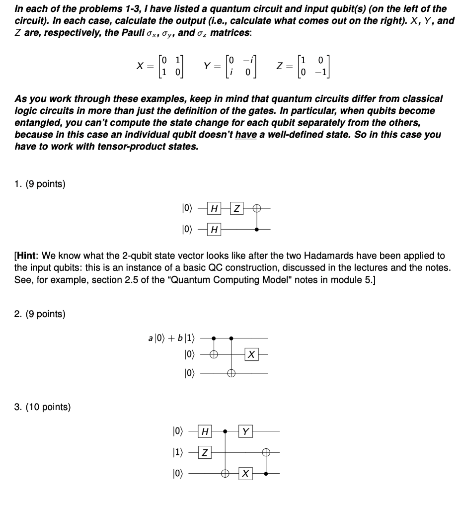 In each of the problems 1−3, I have listed a quantum | Chegg.com