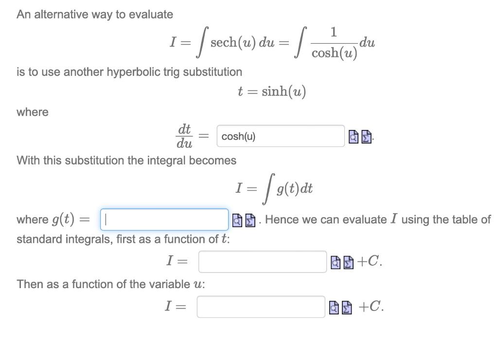 Solved An alternative way to evaluate I = is to use another | Chegg.com