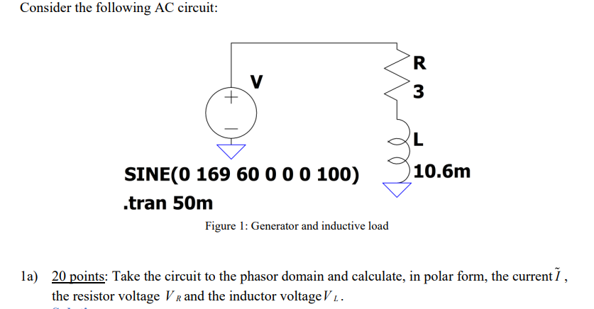 Solved Consider the following AC circuit: Figure 1: | Chegg.com