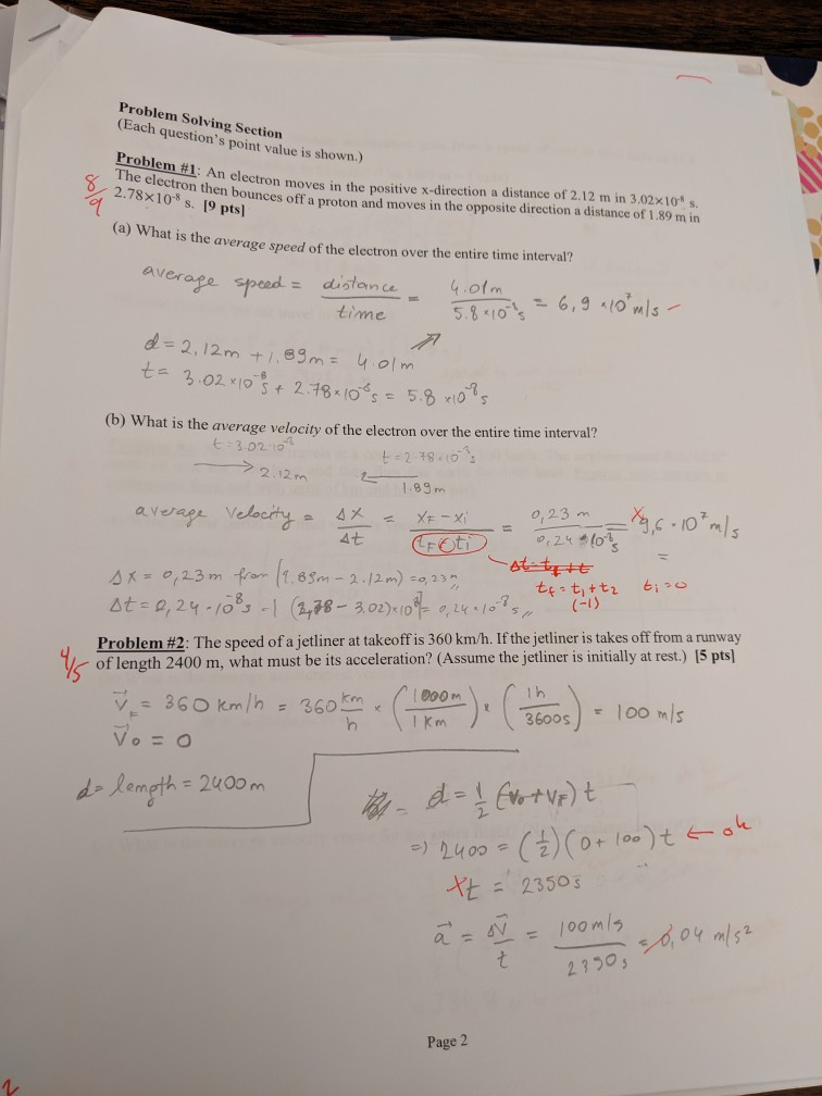 Solved Problem Solving Section (Each question's point value | Chegg.com