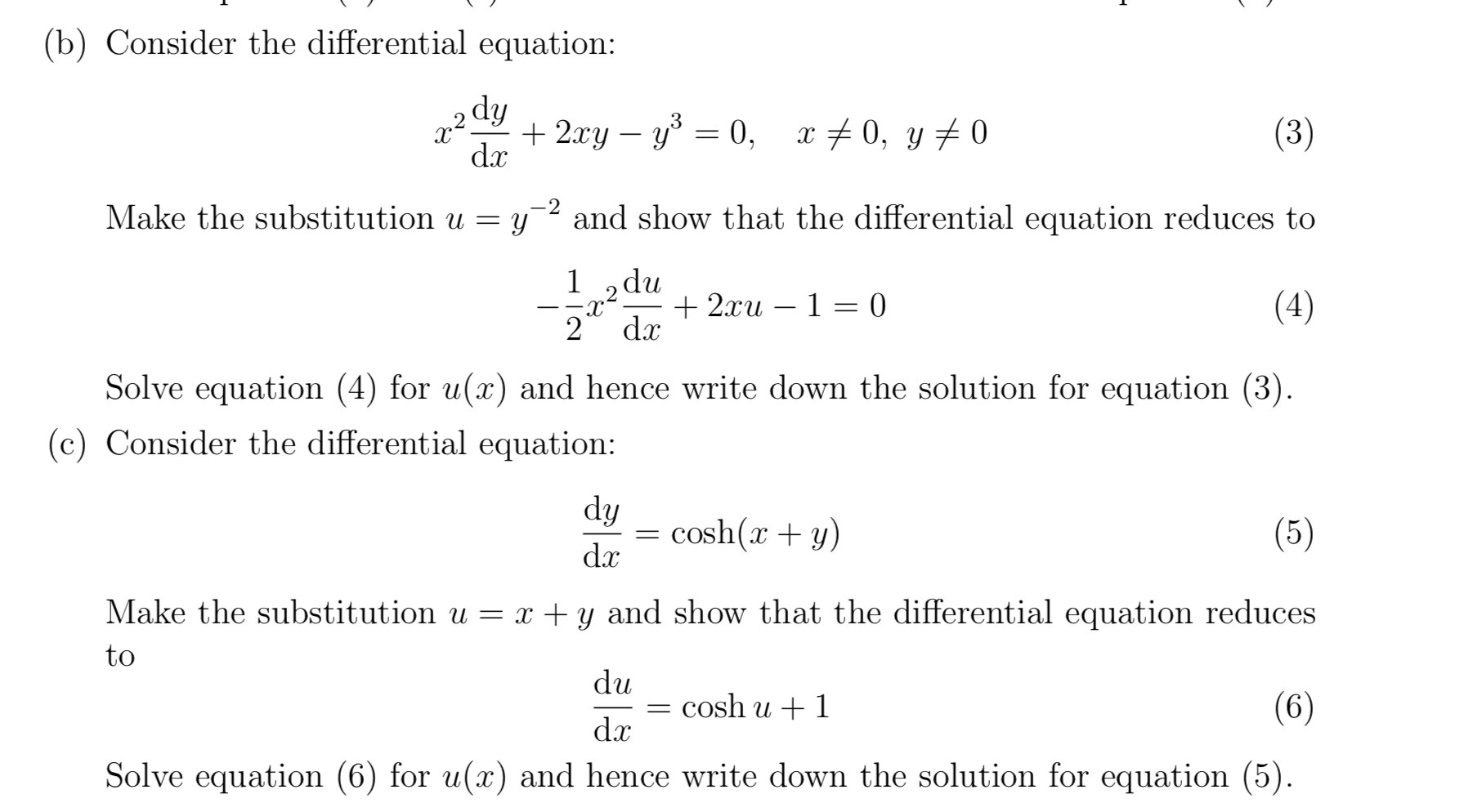 Solved (b) Consider the differential equation: 2204 + 2xy – | Chegg.com