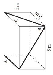 Solved 4 m B 3 m 3 5 m | Chegg.com