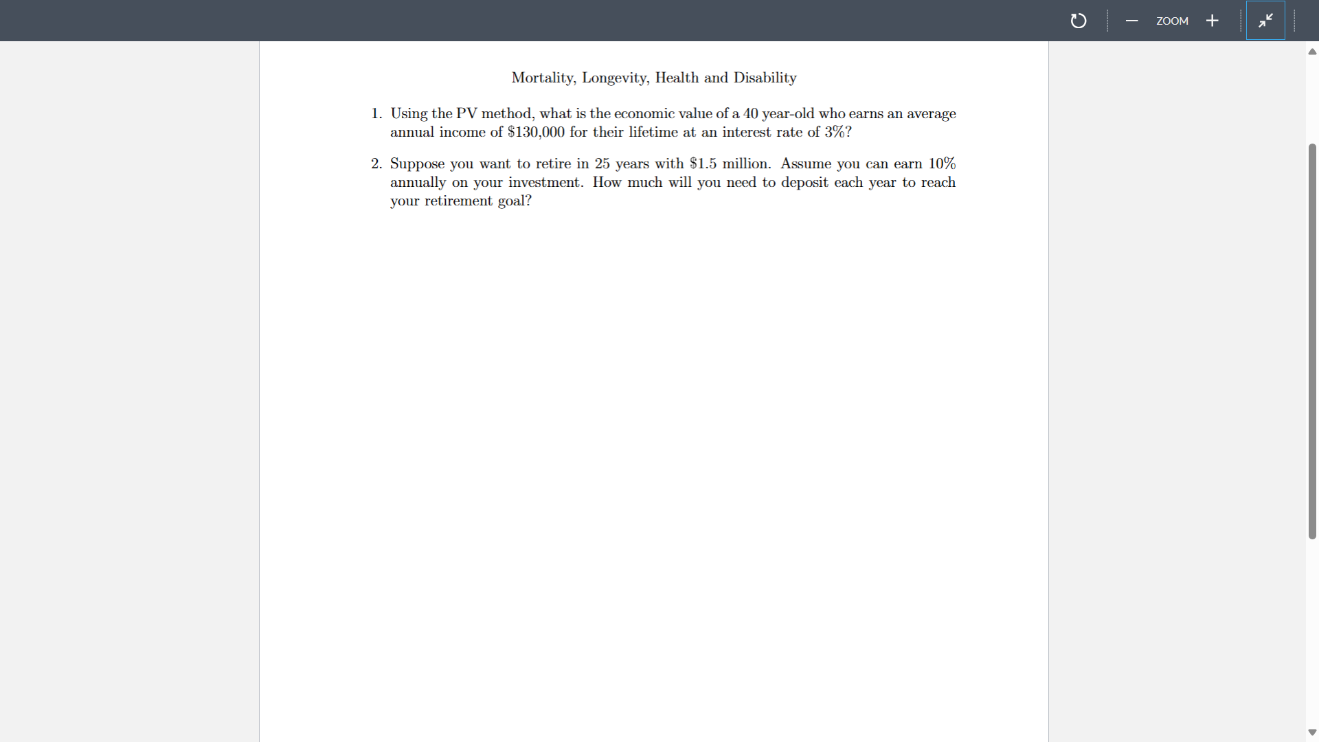 Solved Do not use excel, thank you. 1. ﻿Using the PV method, | Chegg.com