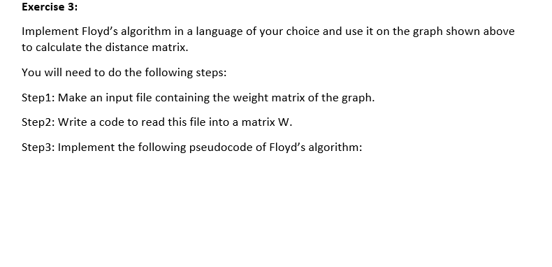 Solved Exercise 3 Implement Floyds Algorithm In A Language 
