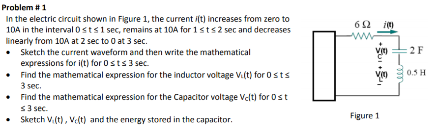 Solved Problem # 1 In the electric circuit shown in Figure | Chegg.com