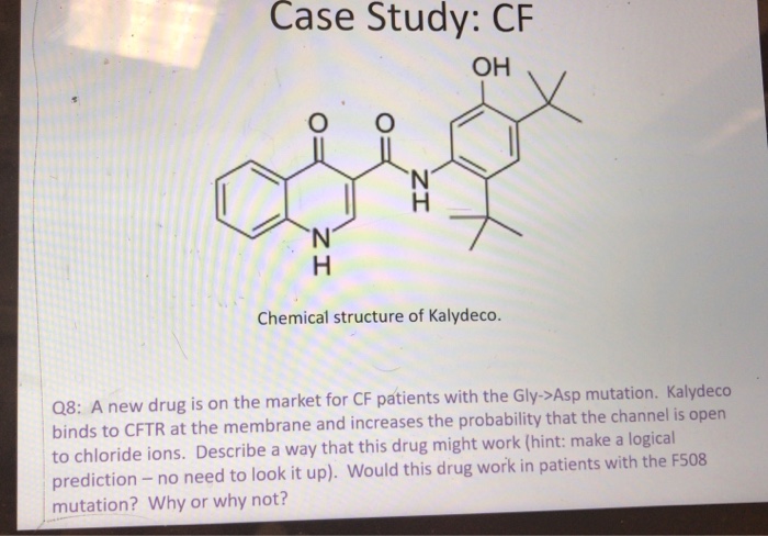 Solved Case Study: CF OH Chemical structure of Kalydeco Q8: | Chegg.com