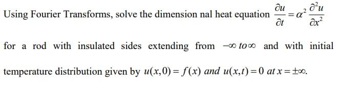 Solved ди Using Fourier Transforms, solve the dimension nal | Chegg.com