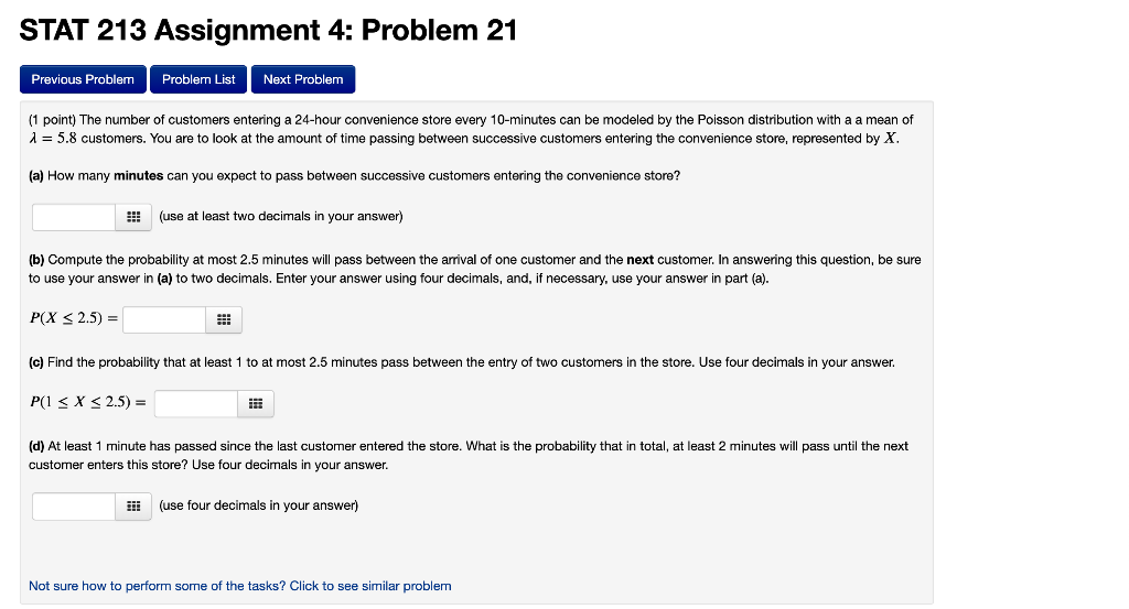 Solved Stat 213 Assignment 4 Problem 21 Previous Problem 4769