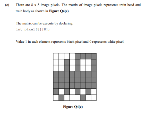 Solved (6) There are 8 x 8 image pixels. The matrix of image | Chegg.com