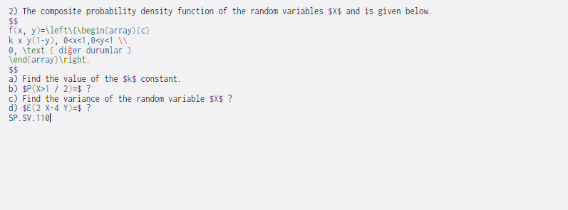 Solved 2) The composite probability density function of the | Chegg.com