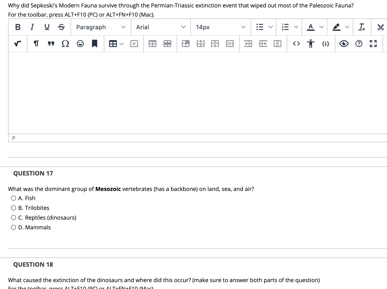 Solved Why did Sepkoski's Modern Fauna survive through the | Chegg.com