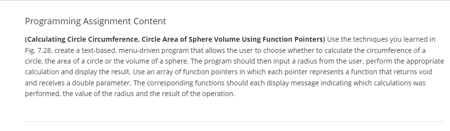 Solved Programming Assignment Content Calculating Circle 
