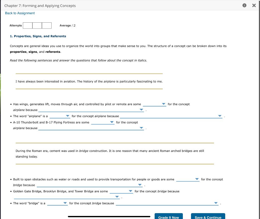 Solved Attempts Average / 2 1. Properties, Signs, and | Chegg.com