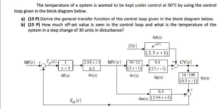 Solved The temperature of a system is wanted to be kept | Chegg.com