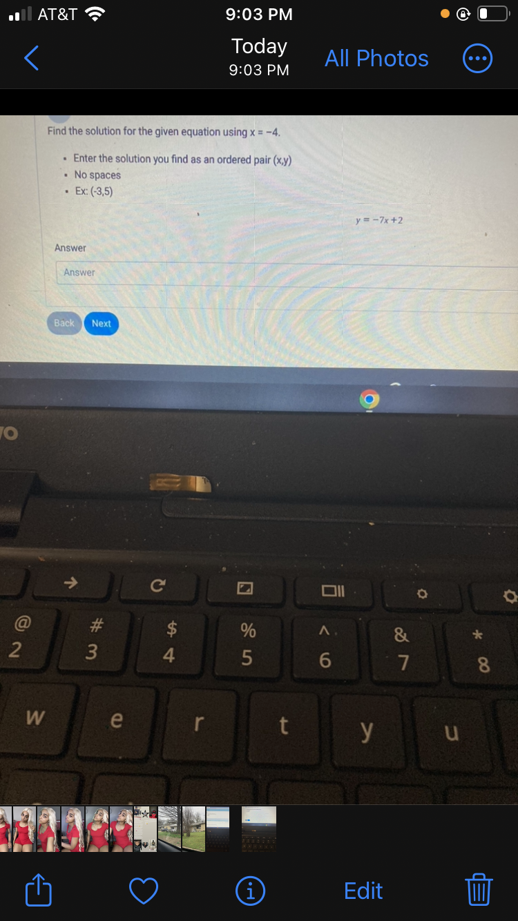 Solved Find the solution for the given equation using x=−4. | Chegg.com