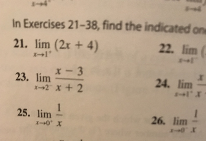 Solved In Exercises 21-38, find the indicated on 21. lim (2x | Chegg.com