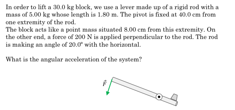 Solved by an EXPERT In order to lift a 30.0 ﻿kg block, we use a lever | Chegg.com